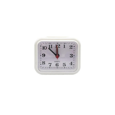 BASIKS MINI ANALOGUE ALARM CLOCK WHITE (ONE SIZE)