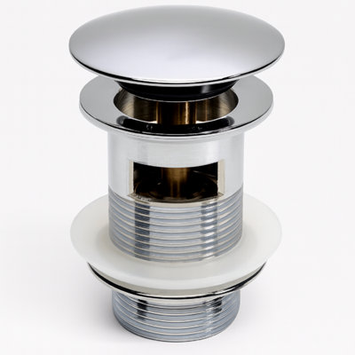Basin Click Waste Round Chrome Finish Durable Metal Construction Easy ...