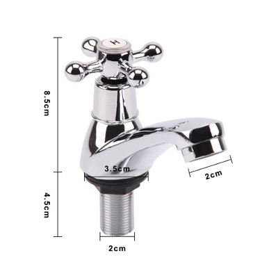 Basin Pillar Taps Victorian Bathroom Sink Taps for Basin Chromed Brass ...