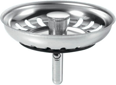 Basket Strainer Waste Plug 80mm Stemball Model Stainless Steel Kitchen ...