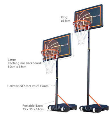 Basketball Hoop & Stand - BB-05 by Bee-Ball - Adjustable Children's ...