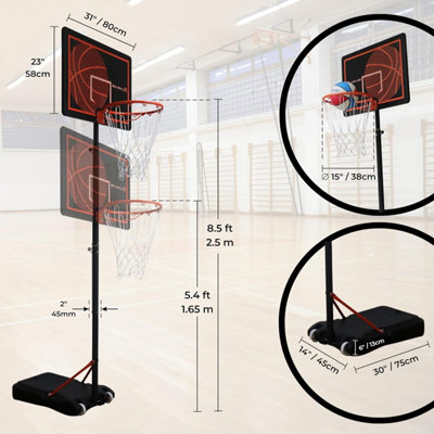 Basketball Hoop & Stand - Pro Impact ZY-010 by Bee-Ball - Adjustable ...