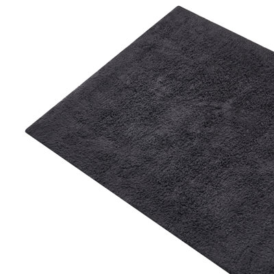 Bath Mat GOELA Black 60 x 90 cm Cotton