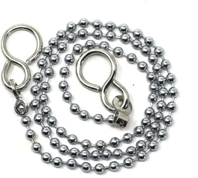 Bath Plug Chain Chrome Replacement 18" Ball Type Sink Plug Chain with S ...