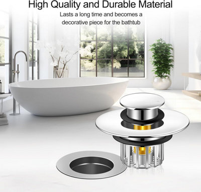 Bath plug Shower drain connector Pop-up waste with strainer