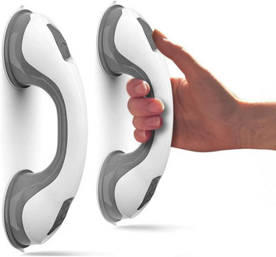 Bath Shower Grab Rail Handle With Grab Suction 2 Pack Safety Support