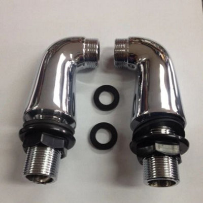BATH SHOWER MIXER TAP LEGS PILLAR CONVERT WALL MOUNTED MIXER TO DECK ...