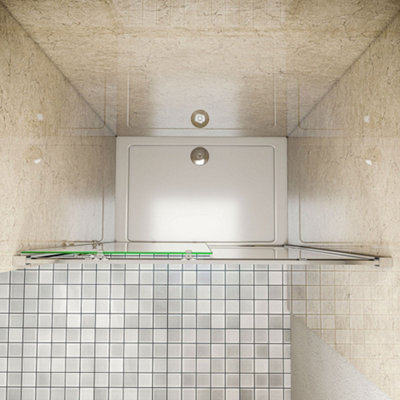 Bathroom 1000x1850mm Sliding Shower Door Safety Glass Screen