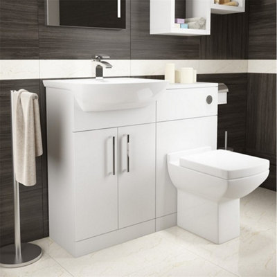 BATHROOM 550MM VANITY UNIT WITH BASIN - WHITE - (INNOCENT) BRASSWARE ...