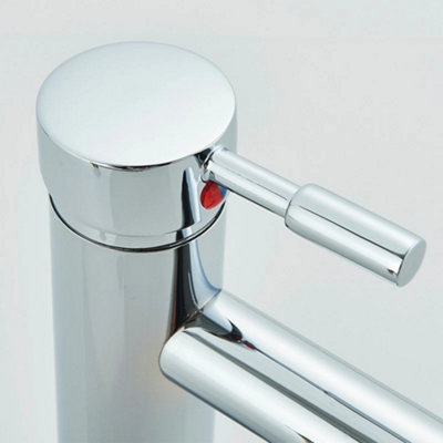 BATHROOM BASIN SINK MIXER TAP SINGLE LEVER CHROME