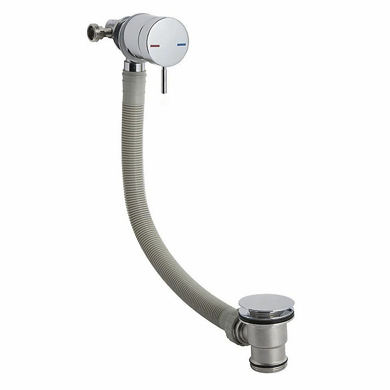Bathroom Bath Filler With Control Valve & Sprung Waste & Overflow | DIY ... Bathroom Bath Filler With Control Valve & Sprung Waste & Overflow | DIY ...