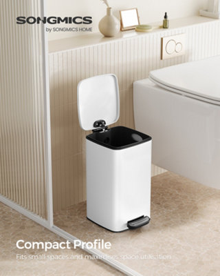 Bathroom Bin, 8L Small Bin, Pedal Toilet Bin for Small Spaces, Soft ...
