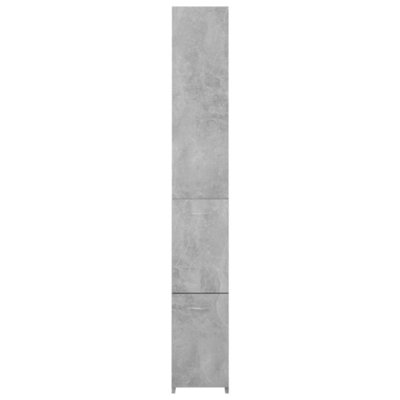 Bathroom Cabinet Concrete Grey 25x26.5x170 cm Engineered Wood