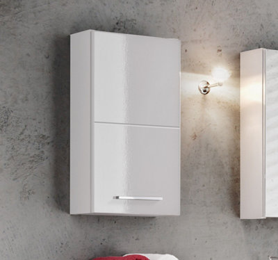 White gloss bathroom storage store