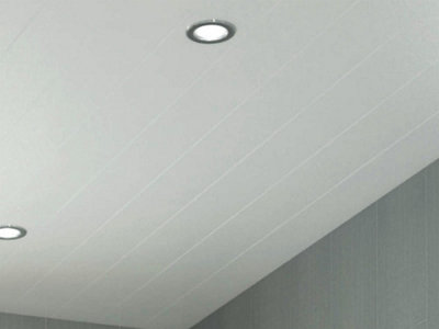 Bathroom Ceiling Cladding Panels White PVC 250x4000mm Modern Pack of 4 ...