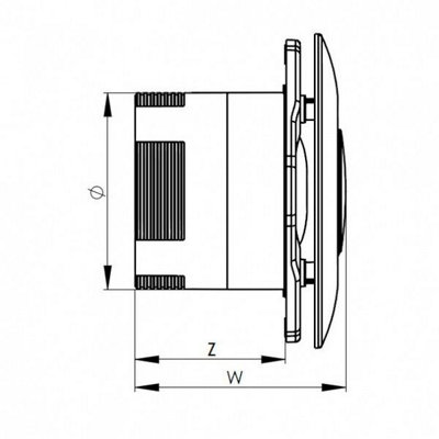 Bathroom Ceiling Extractor Fan 100mm with Humidity Sensor