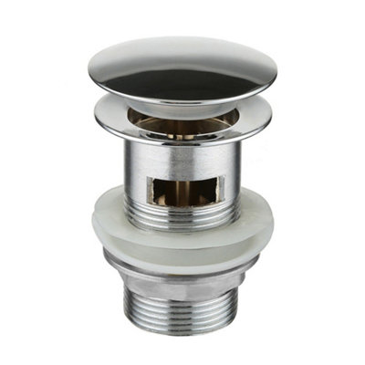 Buy Bathroom Chrome Slotted Pop Up Plug Click Clack Basin Sink Push ...