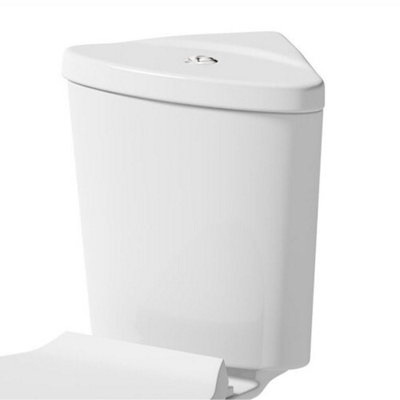 Bathroom Close Coupled Corner Toilet Cistern Only Dual Flush Ceramic ...