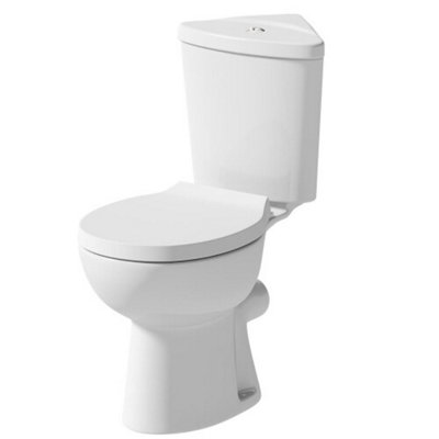 Bathroom Close Coupled Corner Toilet Cistern Only Dual Flush Ceramic ...