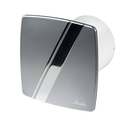 Bathroom Extractor Fan 100mm with Pull Cord Switch Satin Chrome