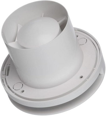 Bathroom Extractor Fan 100mm with Timer and Humidistat Round 4" White ...