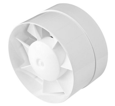 Bathroom Inline Extractor Fan 150mm / 6" with Timer Ventilator | DIY at B&Q