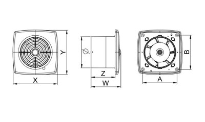 Bathroom & Kitchen White Extractor Fan 150mm Wall Ventilator