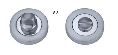 BATHROOM PRIVACY THUMB TURN ON ROUND ROSE