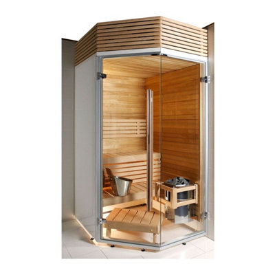 Bathroom sauna Harvia Sirius corner model 1240x1240x2080 mm