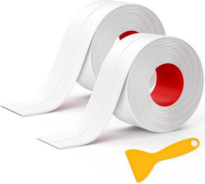 Bathroom sealant tape, 2 rolls Self adhesive joint filler tape, white ...