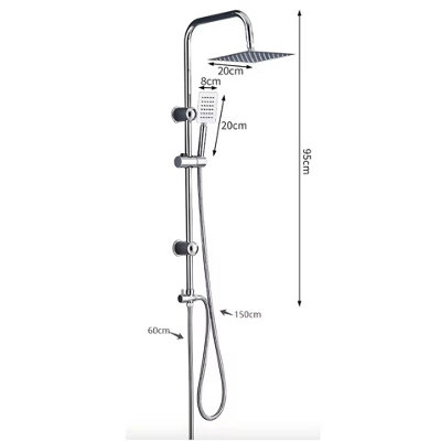 BATHROOM SHOWER FAUCET SET SHOWER SYSTEM SET HOT COLD SHOWERS MIXER ...