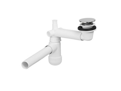 Bathroom Sink Waste Kit Space Saving Telescopic Trap with Pop Up Chrome ...