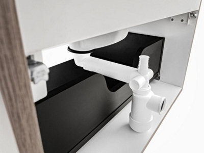 Bathroom Sink Waste Kit Space Saving Telescopic Trap with Pop Up Chrome ...