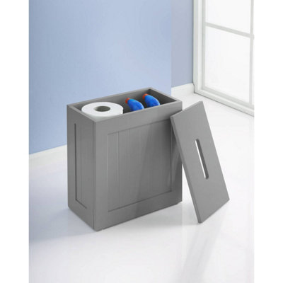 Bathroom Storage Tidy Box Wooden Small Toilet Cleaning Product Furniture
