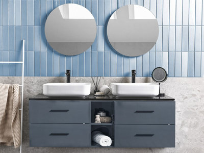 Bathroom Vanity Set PILAR 150 cm 52 cm 49 cm Grey