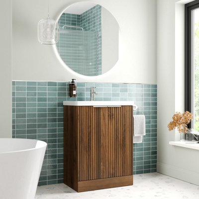 Bathroom Vanity Unit Basin Sink Free Standing 600mm Door Cabinet ...
