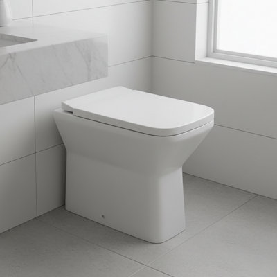Bathroom Vanity WC Concealed Toilet Basin Combination Unit White 1100mm RH