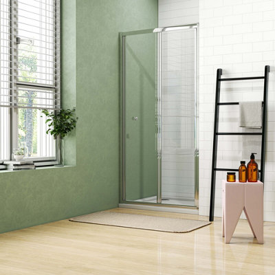 Bathroom Walk in Frame Bi Fold Shower Enclosure Shower Door 700mm