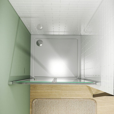 Bathroom Walk in Frame Bi Fold Shower Enclosure Shower Door 700mm