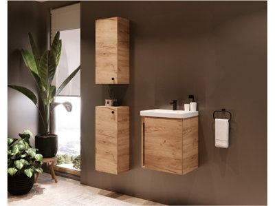Bathroom Wall Cabinet Small Slimline Cupboard Universal Top Base ...