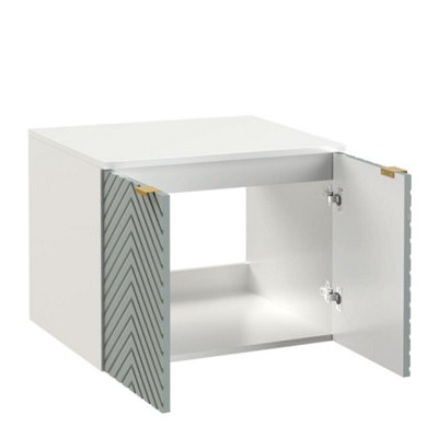 Bathroom Wall Cabinets Furniture Set Green 600mm Vanity Countertop ...