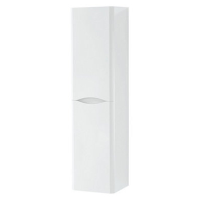 Bathroom Wall Hung 2-Door Tall Storage Unit 350mm Wide x 330mm Deep ...