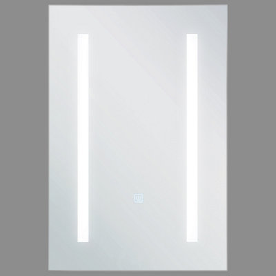 Bathroom Wall Mounted Mirror Cabinet LED CAMERON 40 cm 60 cm White