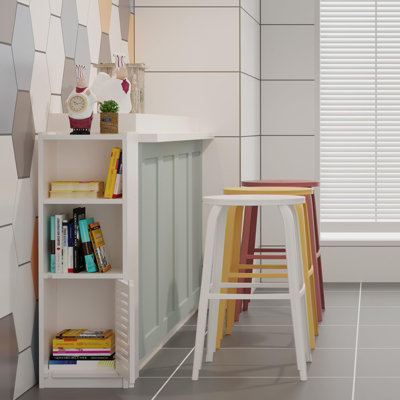 Bathroom Waterproof Cabinet,White Floor Standing Storage Cabinet, Small ...