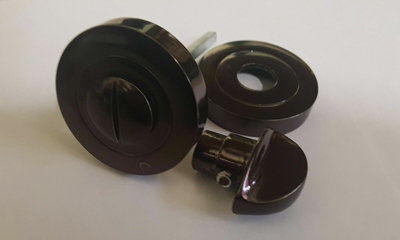 Bathroom WC Door THUMB TURN & Release Black Nickel