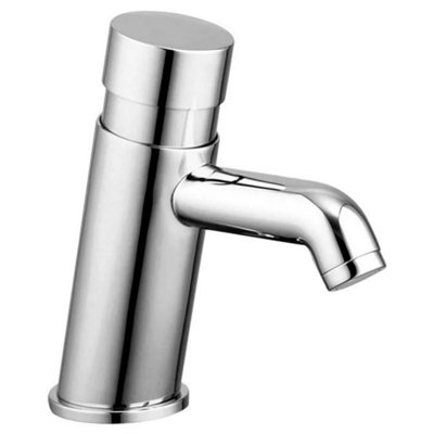 Bathrooms Push Button Non Concussive Basin Tap Chrome Self Closing ...