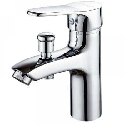 Bathtub Faucet Single Hole Hot and Cold Dual Use Alloy Shower Mixer Tap ...