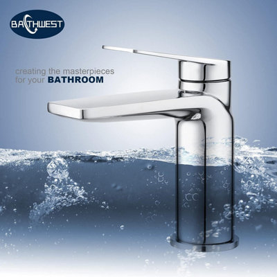 BATHWEST Basin Mixer Taps Modern Monobloc Basin Taps Single Handle ...