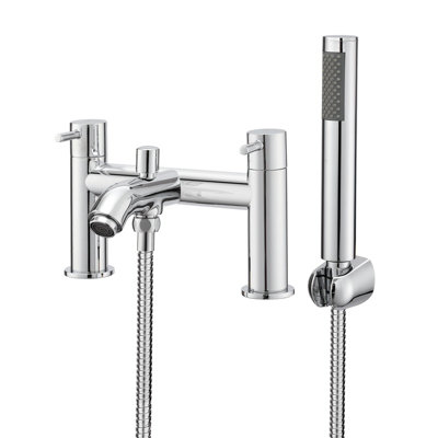 BATHWEST Bath Taps Mixer with Shower Chrome Solid Brass Bathroom Sink ...