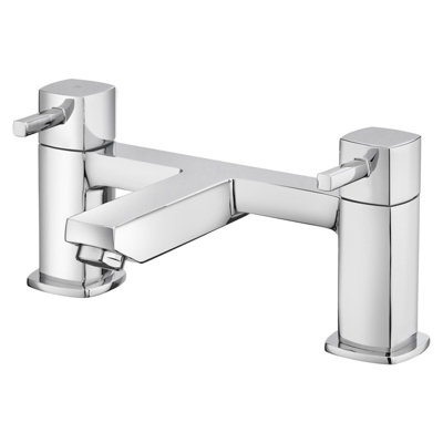 BATHWEST Bathroom Bath Taps Dual Lever Bath Filler Mixer Taps Bath Tup ...